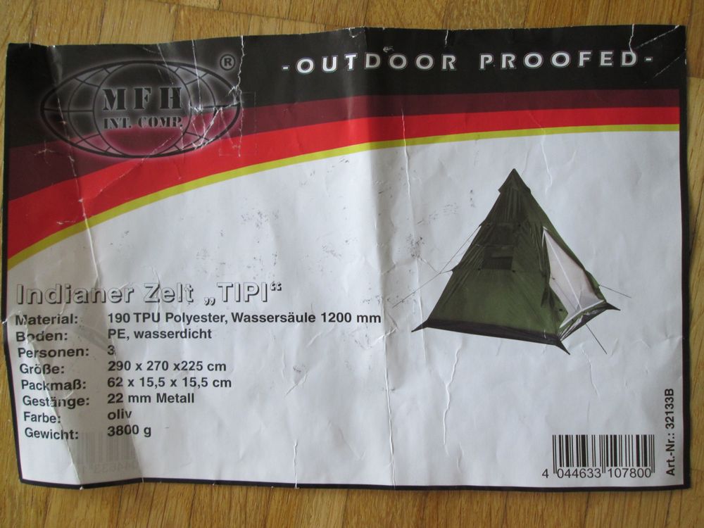 Indianer Zelt "Tipi" | Kaufen auf Ricardo