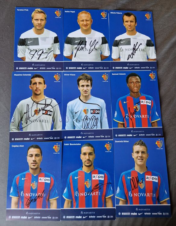 11 Autogrammkarten vom Fc Basel 2009/2010 (Gebraucht) in Möhlin für CHF ...
