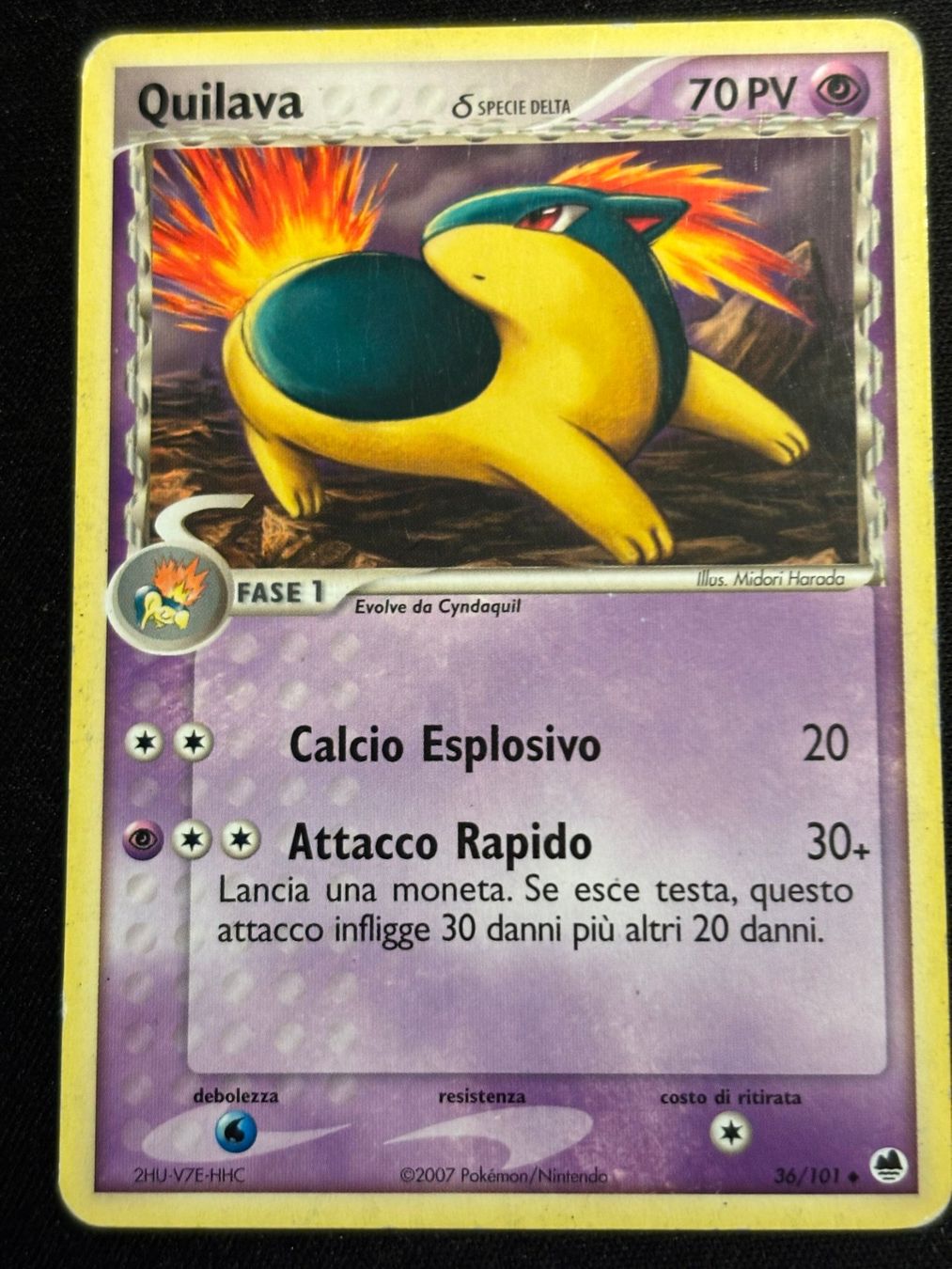 Pokemon Quilava - EX-Dragon-Frontiers 36/101 - Italiano (D'occasion) à ...