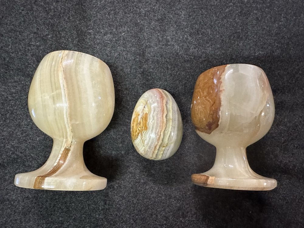 Dekorative Onyx-Schalen und Ei-Set - Vintage Look! (Gebraucht) in ...