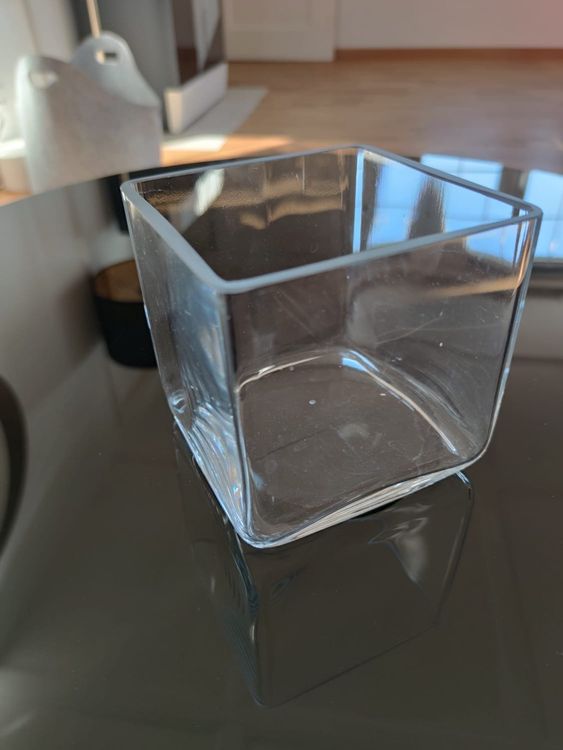 Stylische Gasvase Kubus durchsichtig modern (Neu (gemäss Beschreibung ...