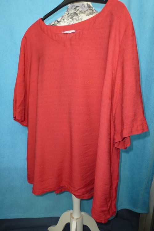 SINNE DESIGN LEINEN MIX ROT GR XL NEU OHNE ETIKETT KURZARM (Neu (gemäss ...