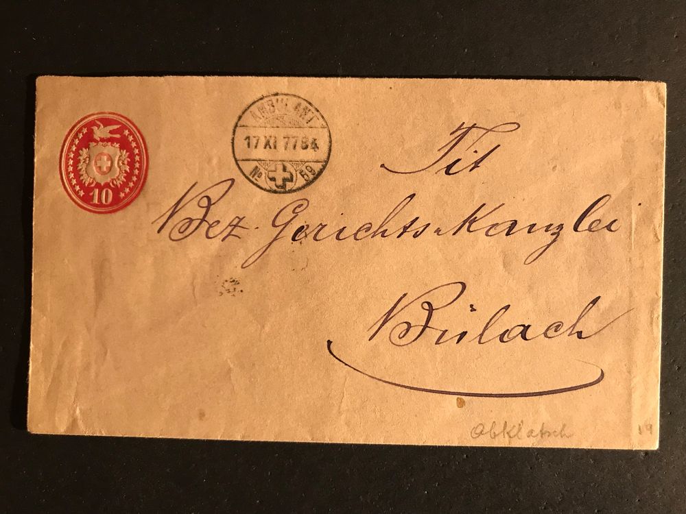 Schöner alter Beleg Brief 1877 mit Stempel Ambulant | Kaufen auf Ricardo