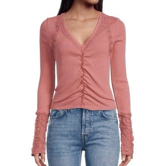 NEU Free People Thermo Shirt mit Spitzen S zu Nile Odd Molly (Neu ...