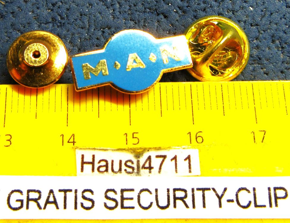 MAN LKW TRUCK SCHMUCK-PIN ENAMEL GOLDIG KLEIN-FEIN 20mm (Gebraucht) in ...