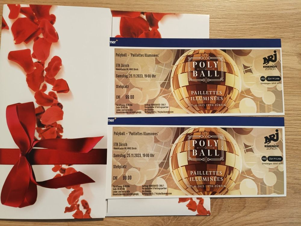 2x Polyball Tickets - OHNE LEGI (Neu und originalverpackt) in Zürich für CHF 285 – mit Lieferung ...