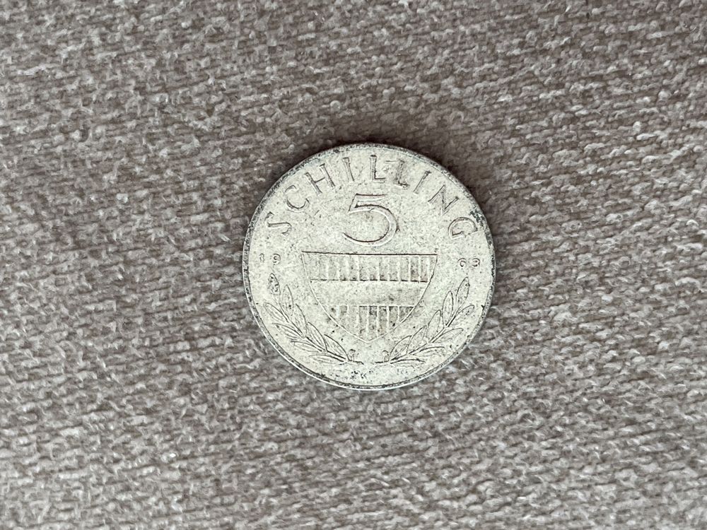 5 Schilling 1963 Silbermünze (Gebraucht) in Elsau für CHF 2 – mit ...