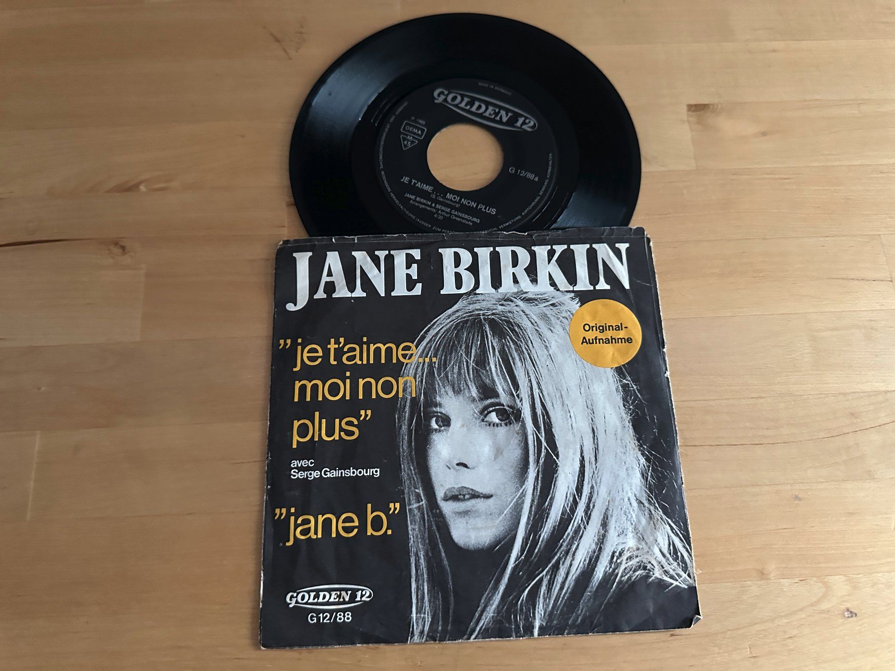 JANE BIRKIN SERGE GAINSBOUG Single Je t'aime moi gelb rare (Gebraucht ...