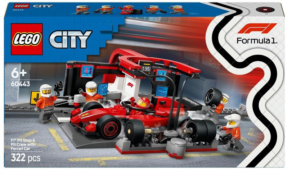 Lego 60443 Formel 1 Pit Stop, Crew mit Ferrari Auto NEU (Neu und ...