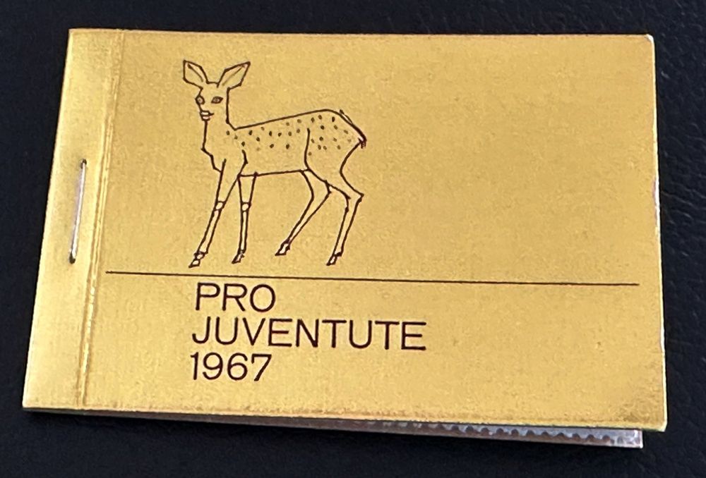 1967, Pro Juventute, Markenheft, Reh / gold ** (Gebraucht) in Willisau ...