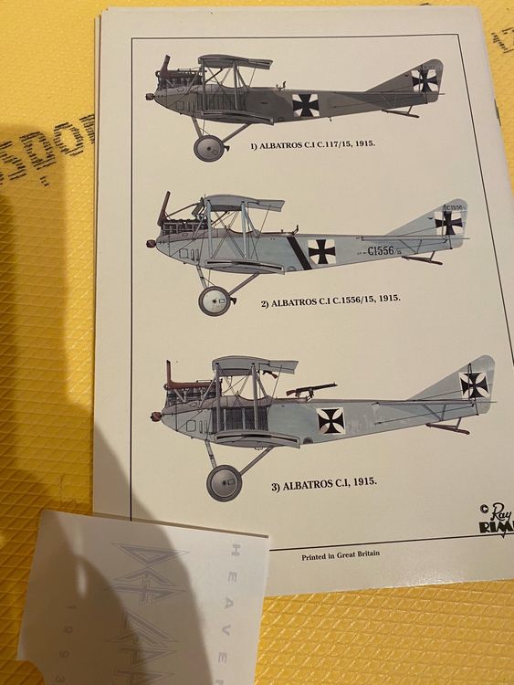 BUCH ENG ALBATROS C.1 WWI WINDSOCK DATAFILE 65 (Gebraucht) in MÜHLEDORF/SO für CHF 15 – mit ...