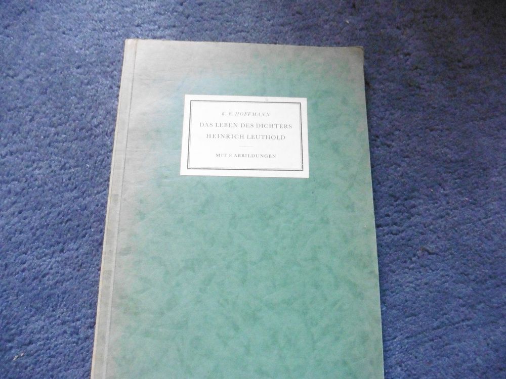 Hch.Leuthold,Dichter,1935,Wetzikon,Zürich,Fotos,Hirzel,Spiry | Kaufen ...