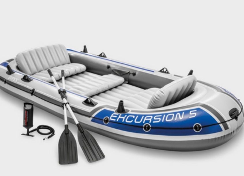 Intex Excursion 5 mit Intex Trolling Motor (quasi unbenutzt) (Gebraucht ...