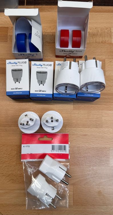 Shelly SET 2x Switch+ 2x Switch Metering, 4x Plug+ Zubehör (Neu (gemäss ...