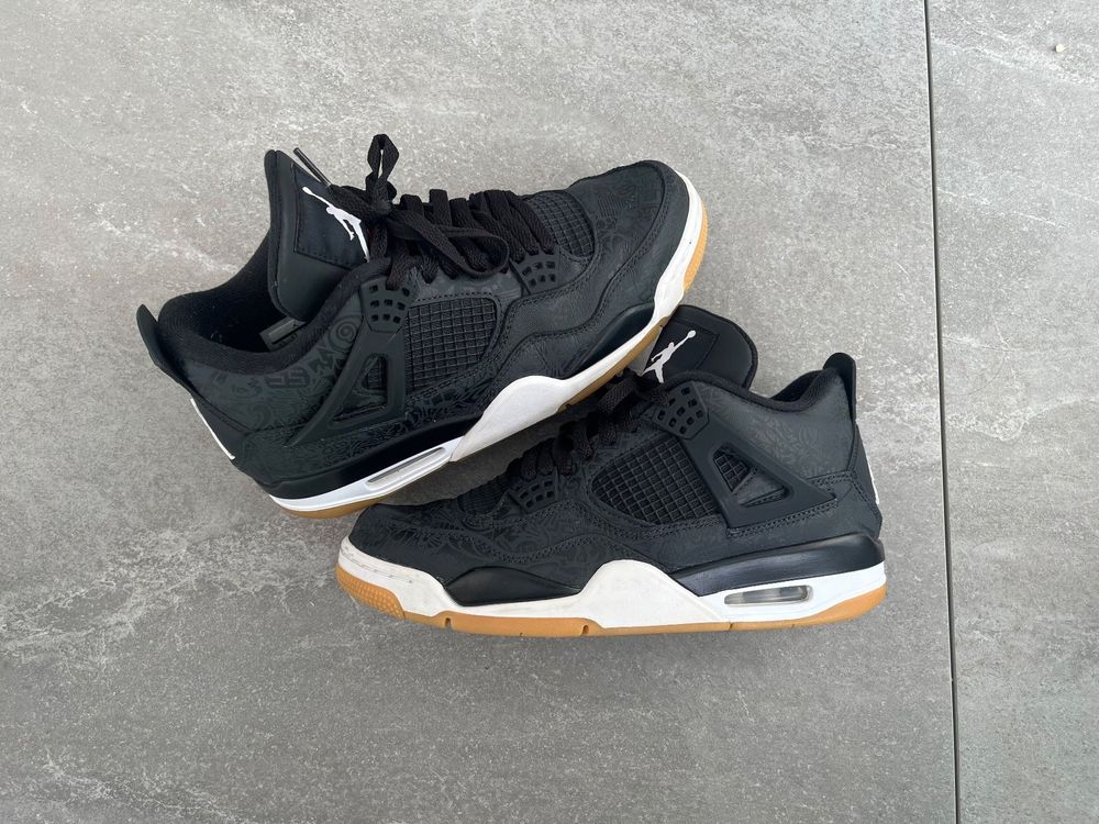 Jordan 4 Retro Laser Black Gum - EUR 43 | Kaufen auf Ricardo