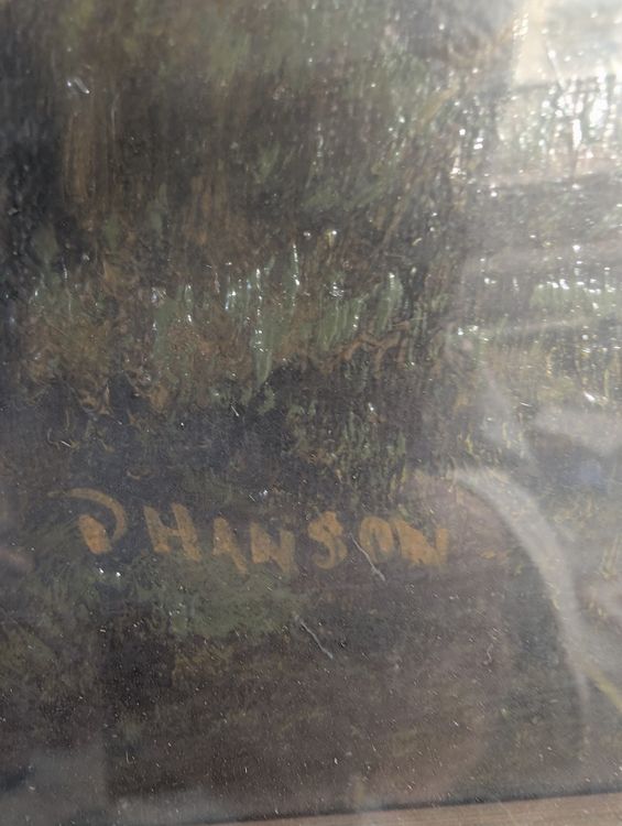 Signiertes Landschaftsgemälde – P. Hinson, ca. 1880–1920 (Gebraucht) in ...