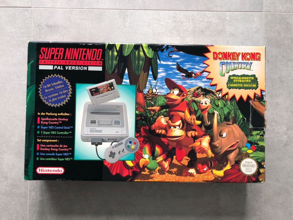 Super Nintendo SNES mit originaler Verpackung Donkey Kong (Gebraucht) in Oberuzwil für CHF 805 ...