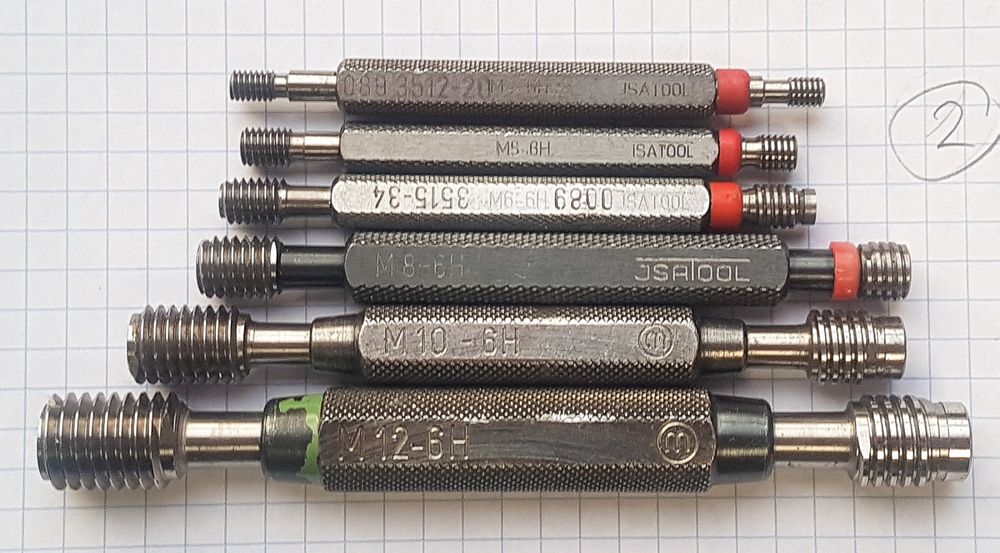 Gewinde-Grenzlehrdorn Satz M4-M12 / M5 M6 M8 M10 6-H (Gebraucht) in Aarburg für CHF 86 – mit ...