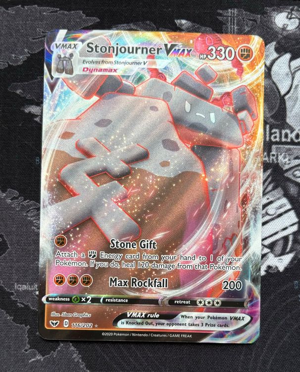 Pokemon Stonjourner VMAX SSH 116/202 EN (Schwert & Schild) (Neu (gemäss Beschreibung)) in Birr ...