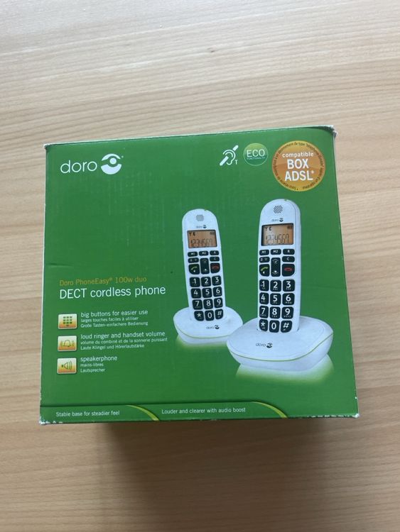 Doro PhoneEasy 100w duo phone cordless Neu (Neu (gemäss Beschreibung ...