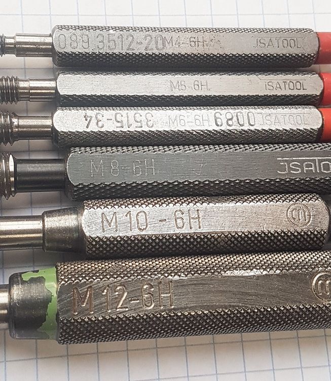 Gewinde-Grenzlehrdorn Satz M4-M12 / M5 M6 M8 M10 6-H | Kaufen auf Ricardo