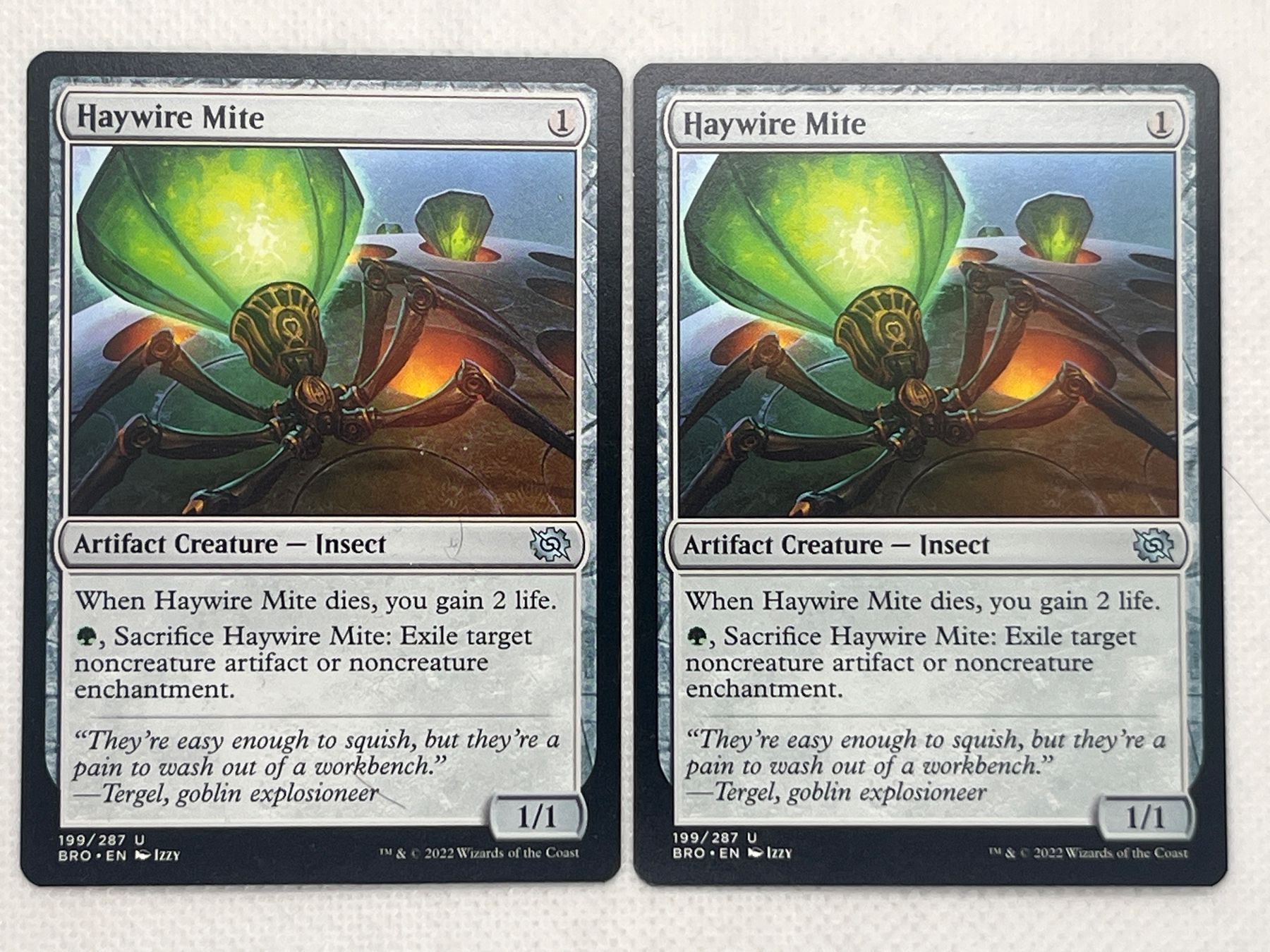 2x Haywire Mite - Magic: The Gathering MTG Karte BRO (Gebraucht) in ...