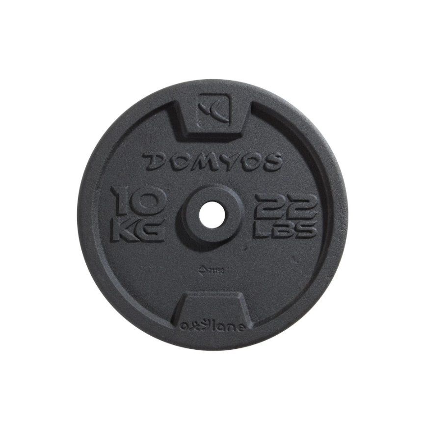 Domyos Cast Iron Weight Training Plate, 28 mm, 10 kg 22 lbs (Gebraucht ...
