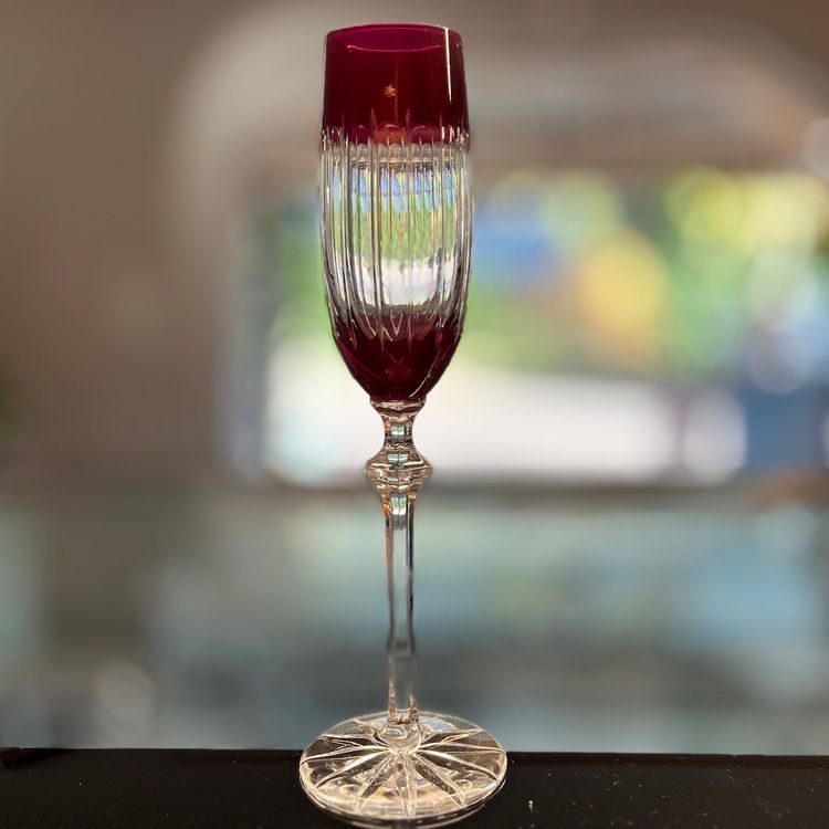 Sektglas Kristall 190ml, dunkel rosa Satz. 1Stk. (Neu und originalverpackt) in Bergdietikon für ...