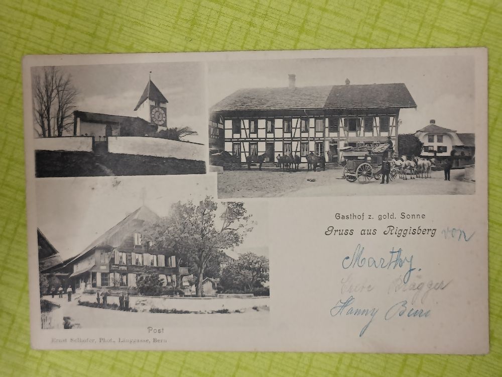 Alte PK / Gruss aus Riggisberg Gasthof zur goldenen Sonne.. (Gebraucht) in Brugg AG für CHF 18 ...