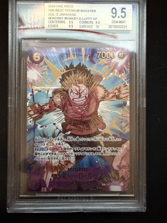 One Piece Luffy SP OP05-041 Gem Mint 9.5 BGS Beckett 👍🤩 (Neu und ...