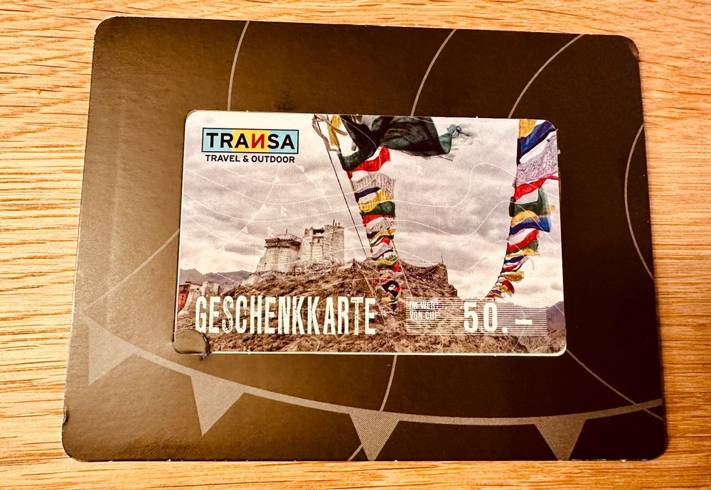 Geschenkkarte/Gutschein Transa im Wert von CHF 50.00 (Neu und ...