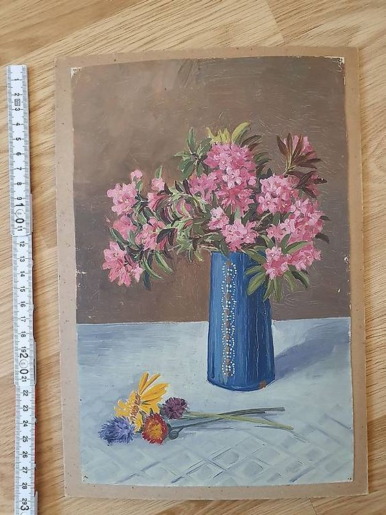Ölgemälde Ölbild Stillleben Blumenstrauss | Kaufen auf Ricardo