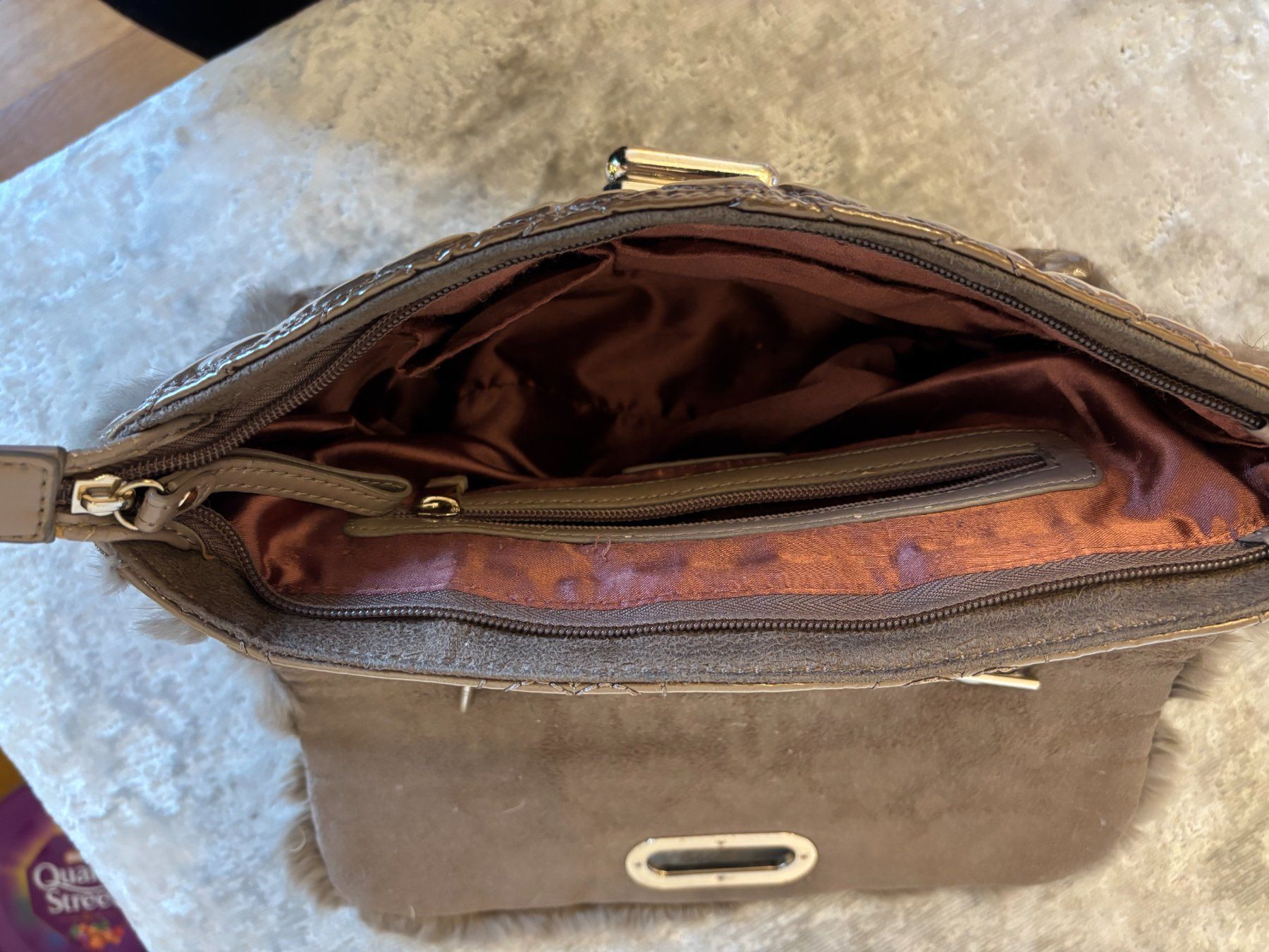 sac à main Tosca blu cuir et daim beige doré (D'occasion) à Genève pour ...