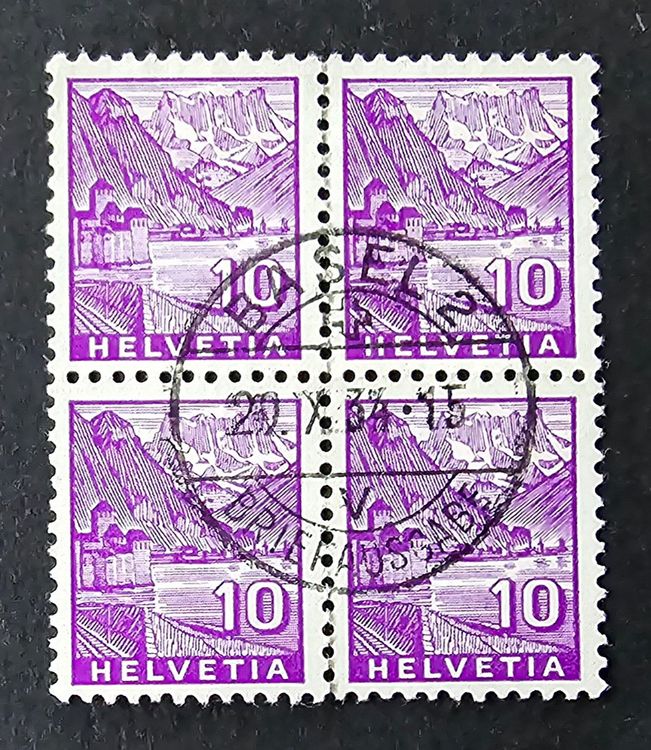Z 196 Landschaftsbilder Viererblock (1934) (Gebraucht) in Hittnau für CHF 1 – mit Lieferung auf ...