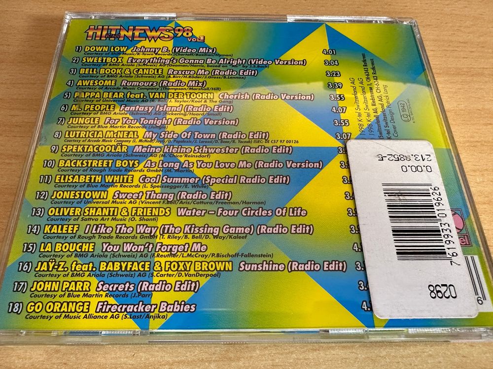 Various – Hit News 98 Vol. 1 (Gebraucht) in Rikon im Tösstal für CHF 8. ...