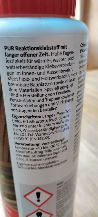 Holzleim Mirapur 9520 Standard PUR Holzklebstoff (Neu und ...