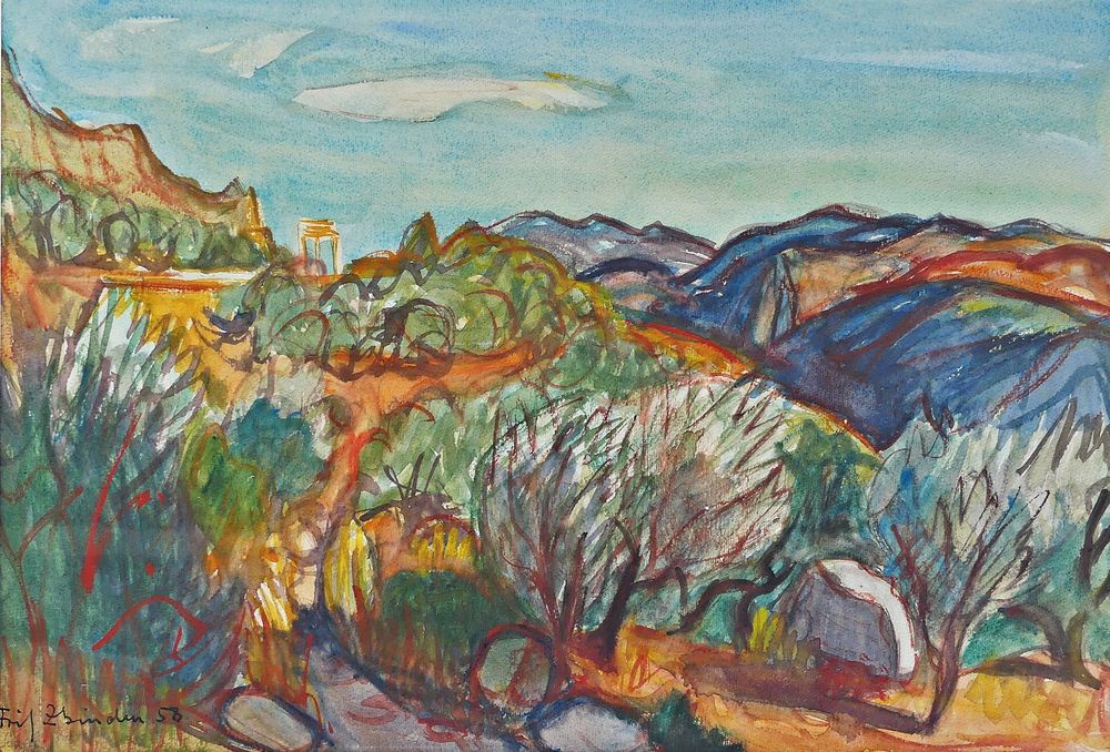 Fritz Karl ZBINDEN (1896-1968) - Gemälde Moderne Landschaft! (Gebraucht ...
