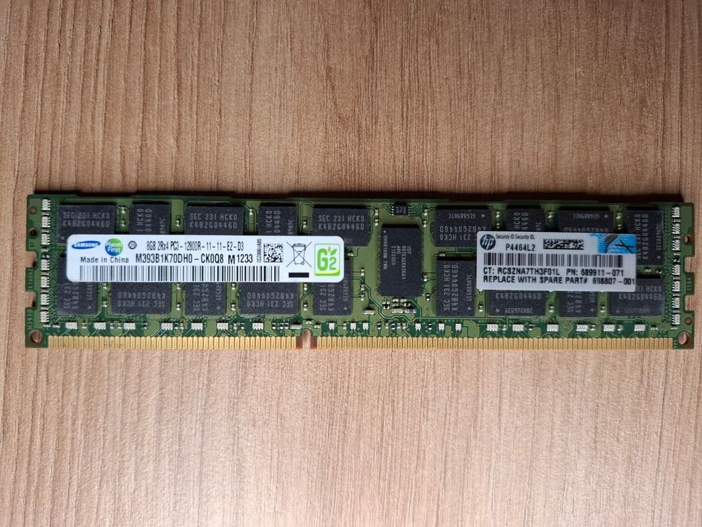 HP Samsung 2x 8GB 2Rx4 PC3L - 12800R Ram (Gebraucht) in Seewen SZ für ...