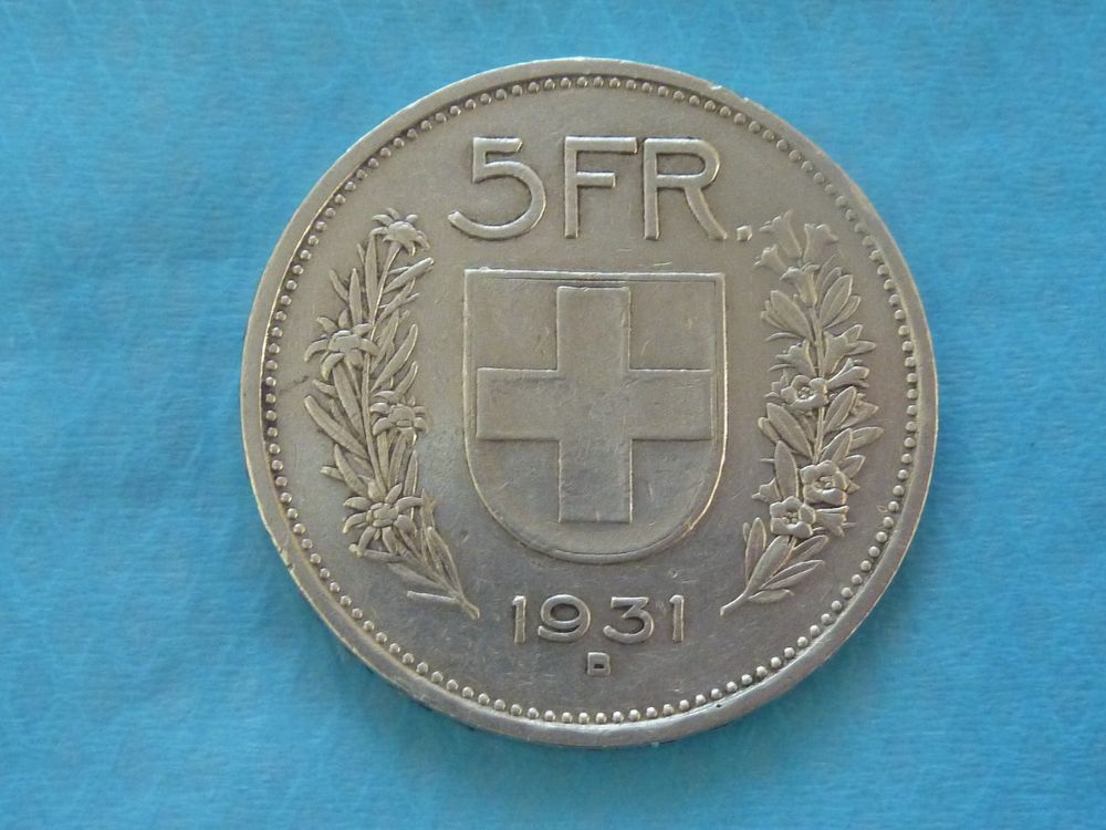 5 Franken 1931 erstes Fünf Franken Stück der 30 Jahre. | Kaufen auf Ricardo