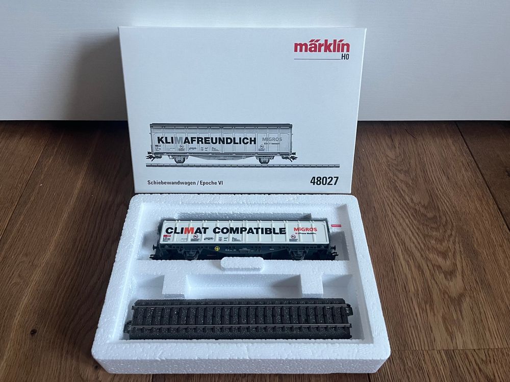 Märklin 48027 - Seltener SBB Cargo Schiebewandwagen "Migros" (Gebraucht ...