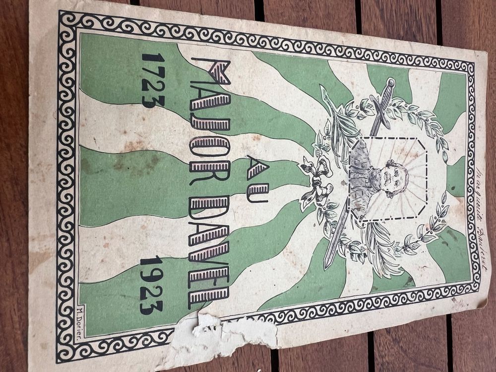 Livret Au Major Davel 1723 - 1923 anniversaire 15 pages (Gebraucht) in ...