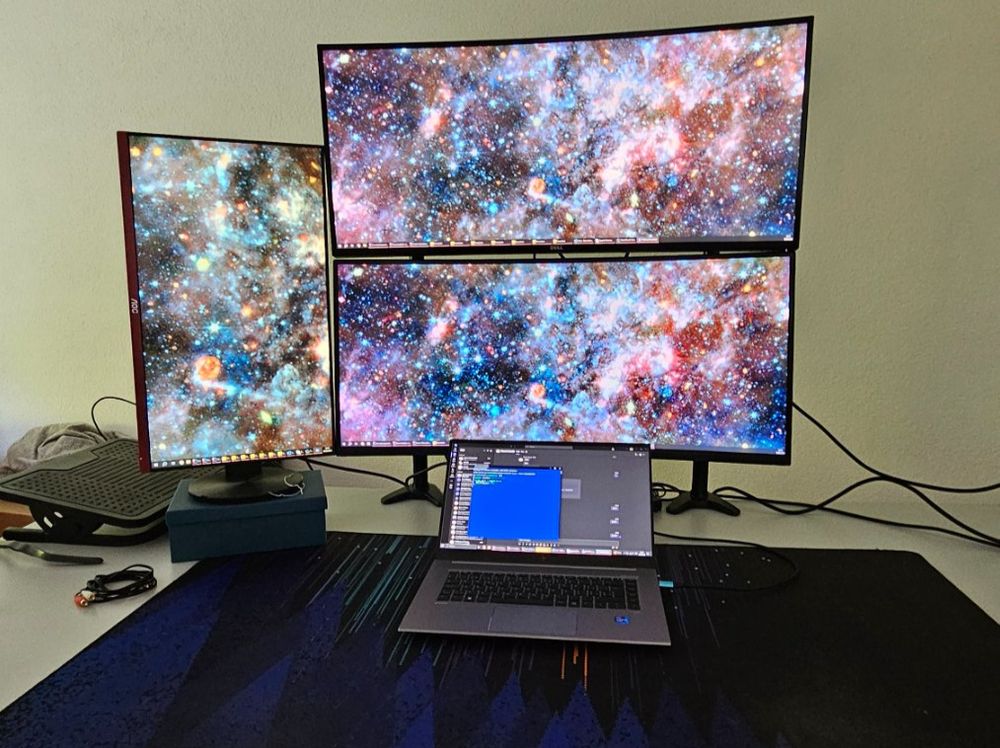 Triple Monitor Setup - 2x 34 Zoll + 1x 24 Zoll (Gebraucht) in ...