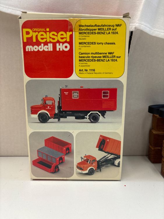 Original Preiser modell HO, Wechselaufbaufahrzeug WAF | Kaufen auf Ricardo