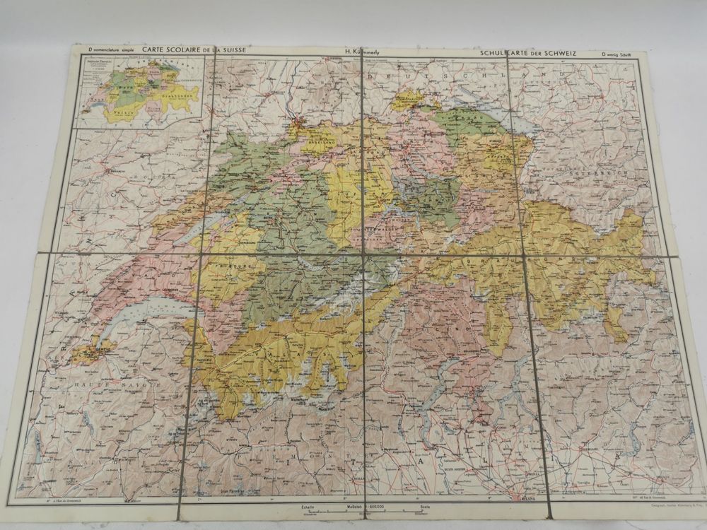 Alte Schulkarte der Schweiz & Schülerkarte des Kantons Bern (Gebraucht) in Toffen für CHF 5 ...