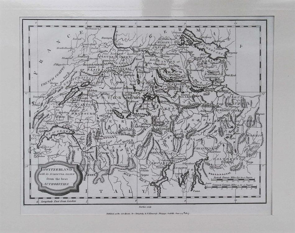 Kupferstichkarte der Schweiz von Barlow 1807 (Gebraucht) in Rafz für CHF 43 – mit Lieferung auf ...