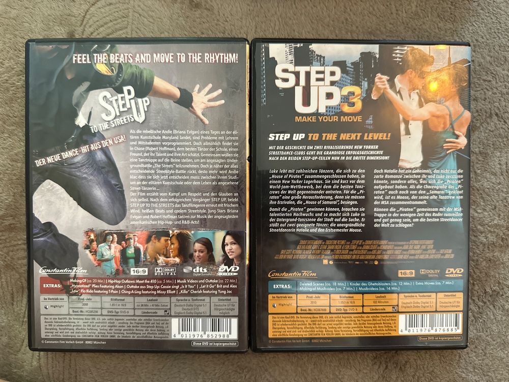 Step up 2 & 3 DVD‘s (Gebraucht) in Siebnen für CHF 3 – mit Lieferung ...