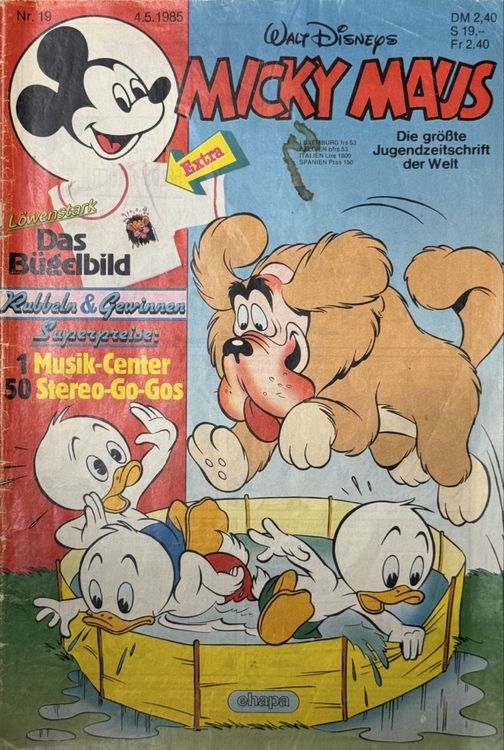 Micky Maus Heft Nr. 19, 4.5.1985 - Das grosse Sammlerstück! (Gebraucht ...