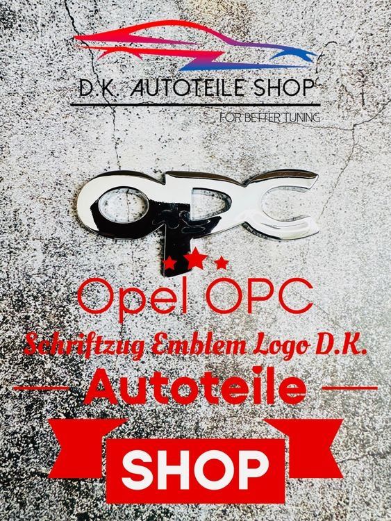 Opel OPC Emblem Schriftzug Logo aus Metall NEU Chrom Neu | Kaufen auf ...