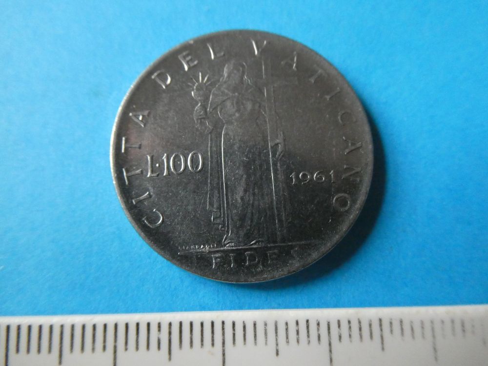 Vatikan 1961, 100 Lire (Gebraucht) in Hinterforst für CHF 1 – mit Lieferung auf Ricardo kaufen