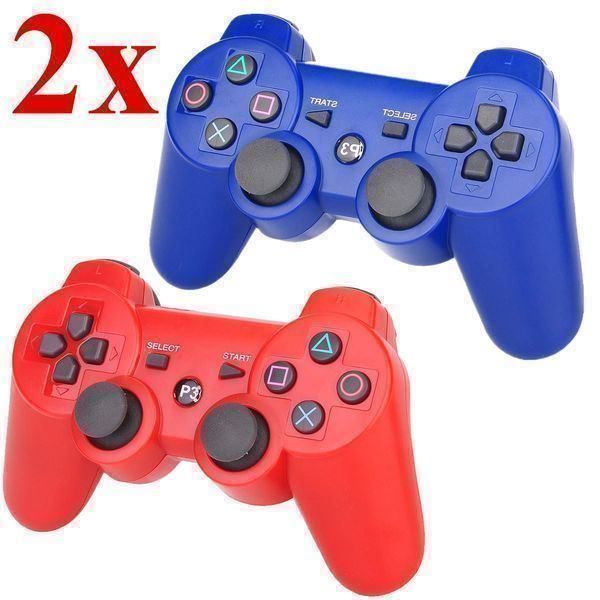 2pcs PS3 Controller Wireless Blau + Rot (Neu (gemäss Beschreibung)) in für CHF 29.9 – mit ...